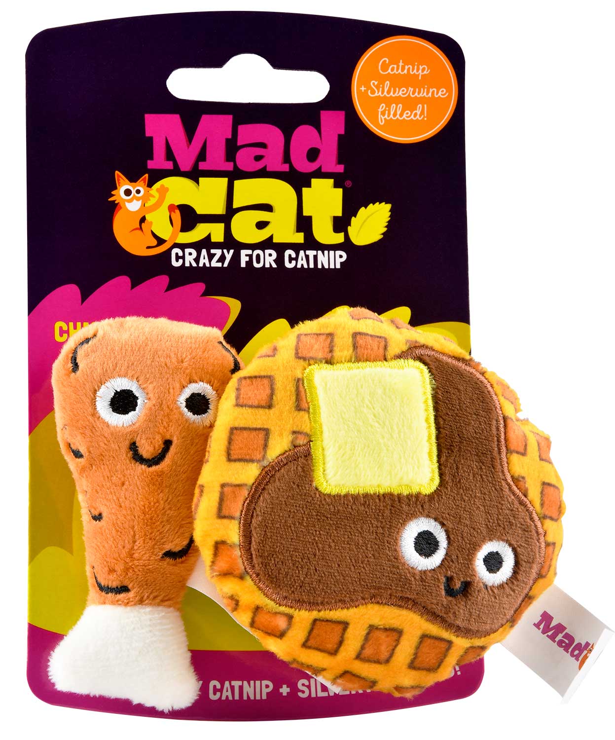 Chicken/Waffles Mad Cat Catnip Toys, 2-pk - Jeffers Chicken/Waffles Mad Cat Catnip Toys, 2-pk - Jeffers