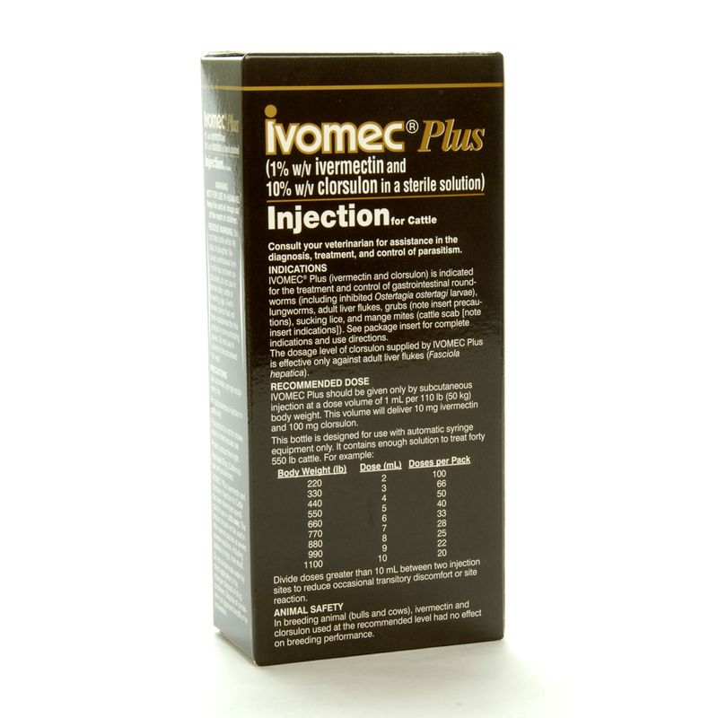 Ivomec Plus Injectable Cattle Wormer - Jeffers