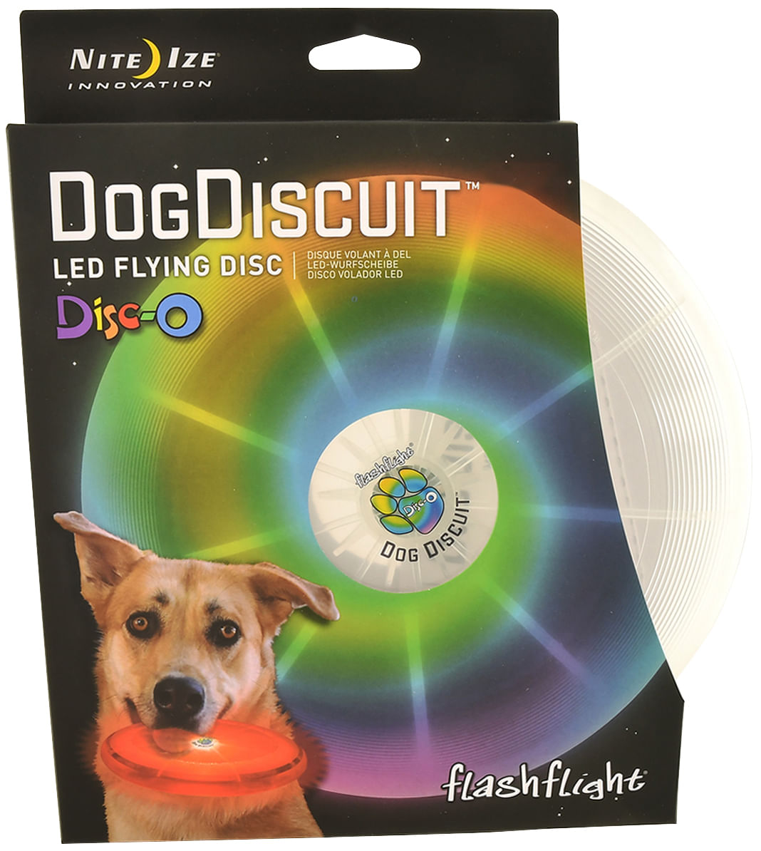 FlashFlight Dog Discuit LED Light-Up Flying Disc - Jeffers