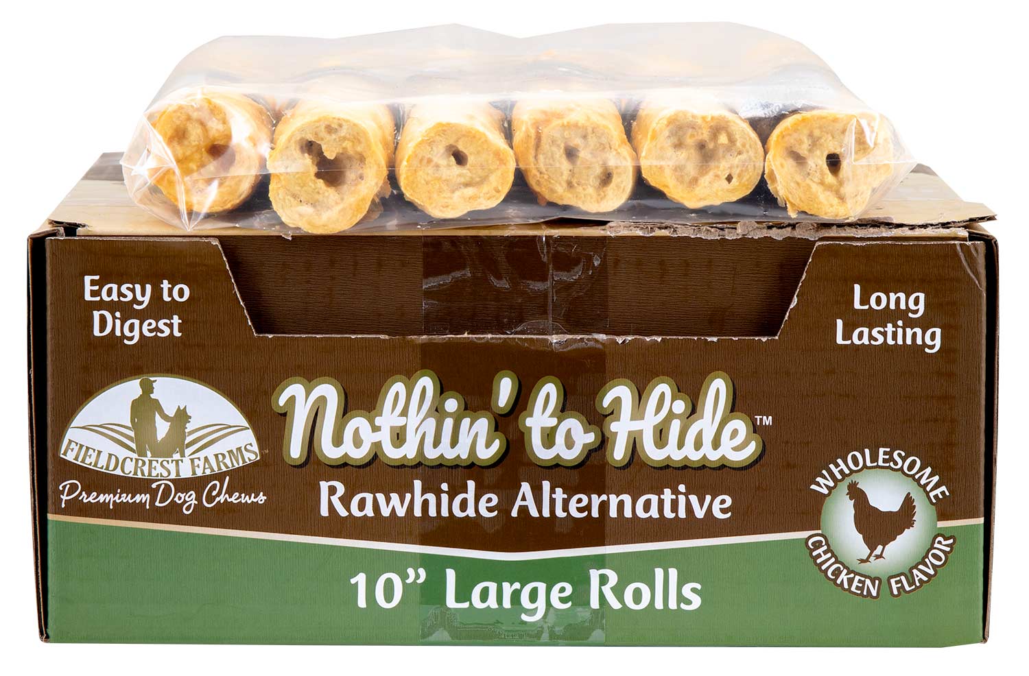 Nothin' to Hide Rawhide Alternative Dog Treats, 10" Roll - Jeffers