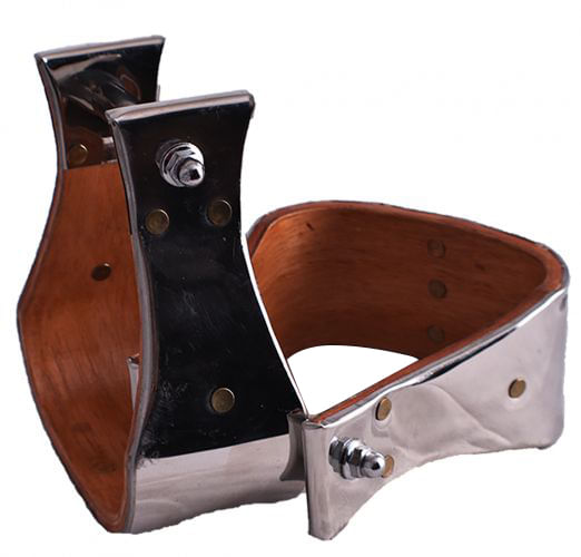 Showman Stainless Steel Covered Wood Stirrups - Jeffers