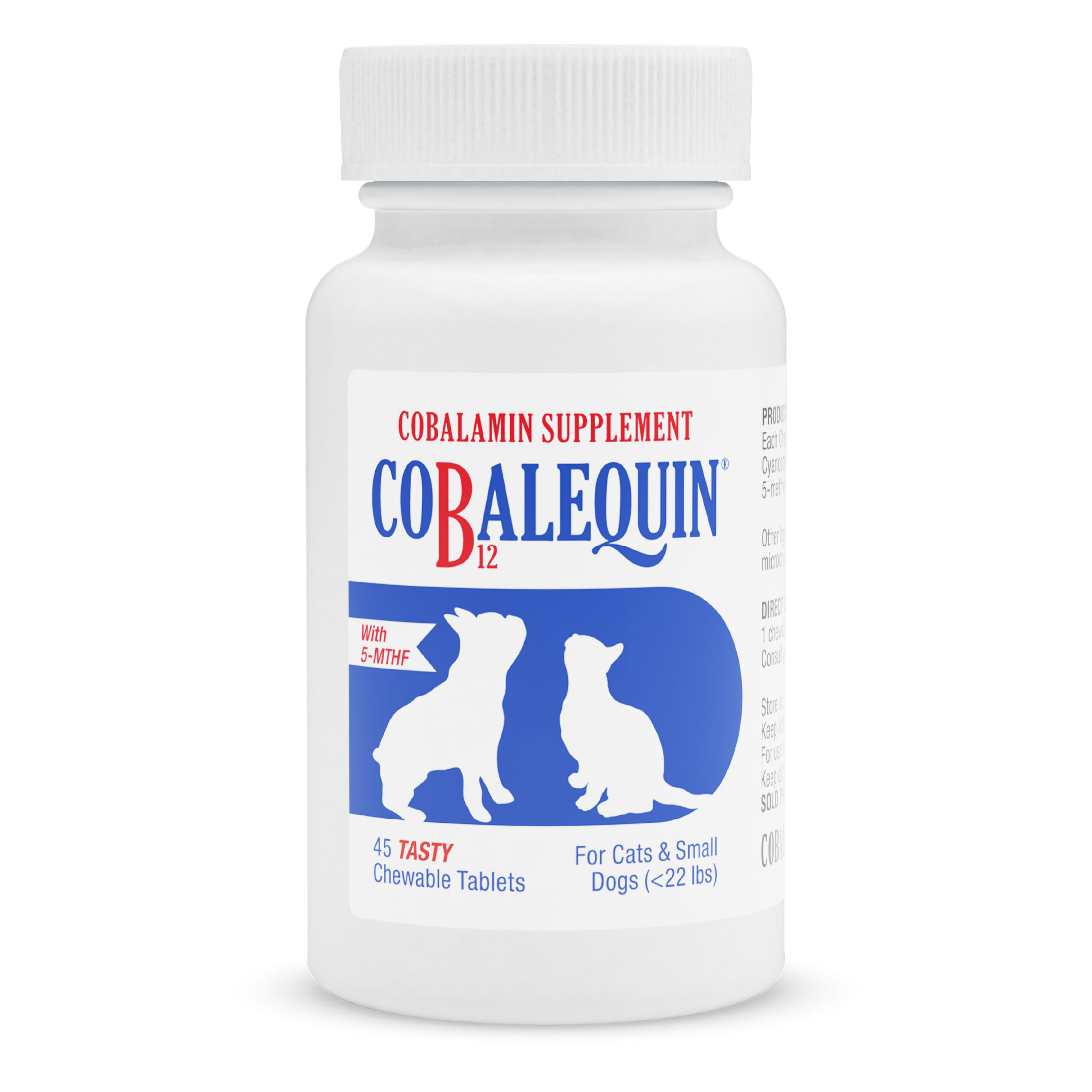 Nutramax Cobalequin B12 Supplement for Cats and Dogs, 45 Chewable ...