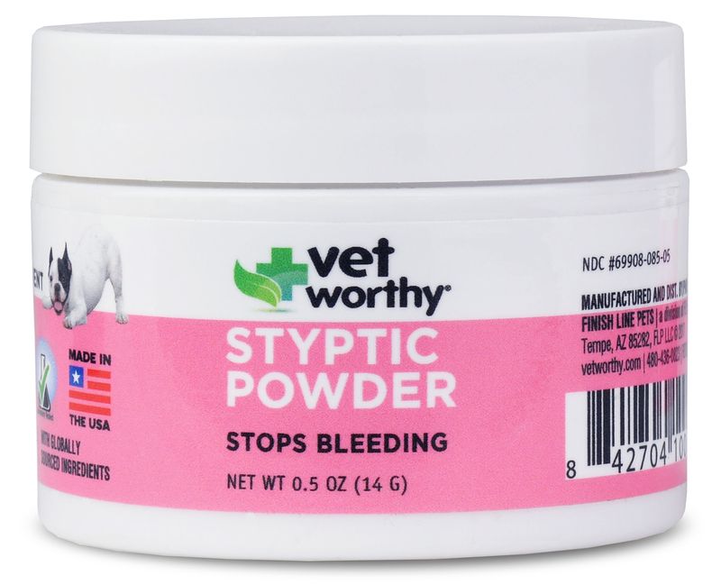 Vet Worthy Styptic Powder for Dogs, 0.5 oz Vet Worthy Styptic Powder ...