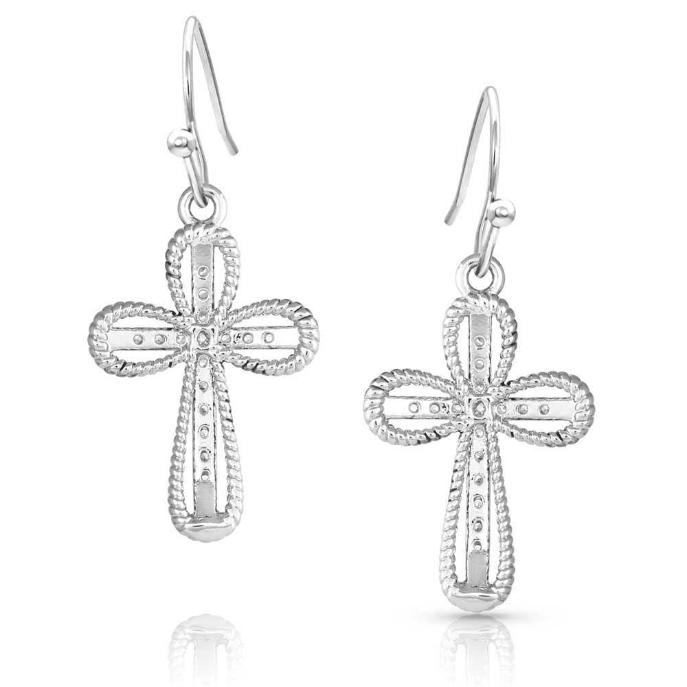 Expressive Faith Crystal Cross Earrings - Jeffers