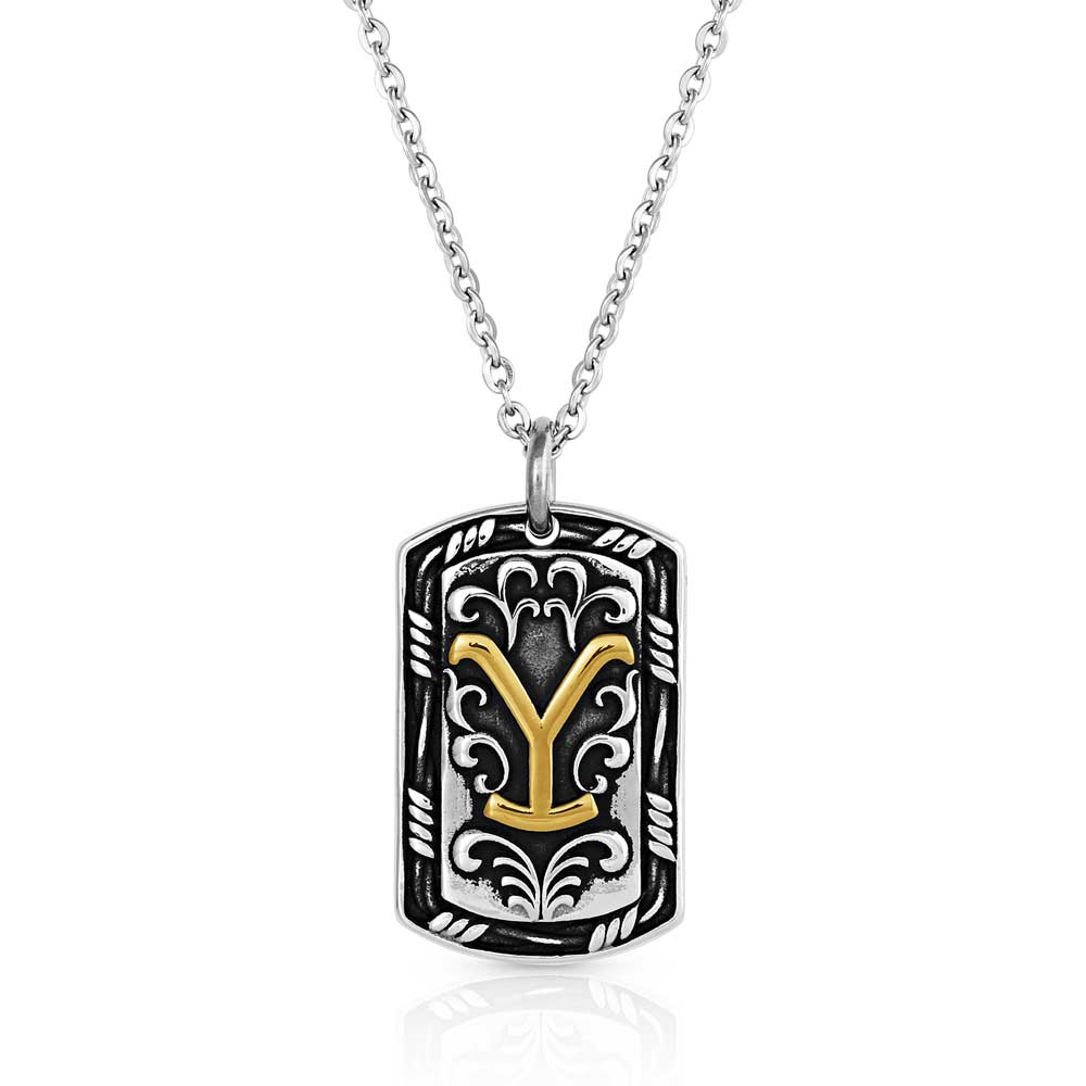 Montana Silversmiths Yellowstone Strong Dog Tag Necklace - Jeffers