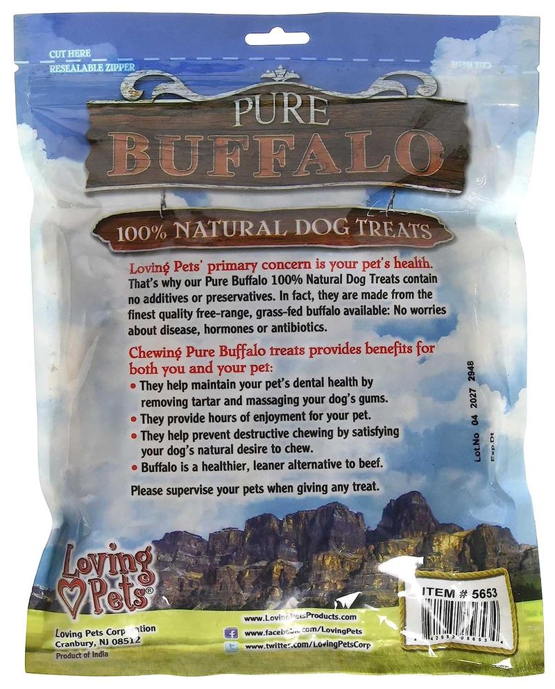 Pure Buffalo Backstrap Tendon (10%), 20 PK 6" - Jeffers