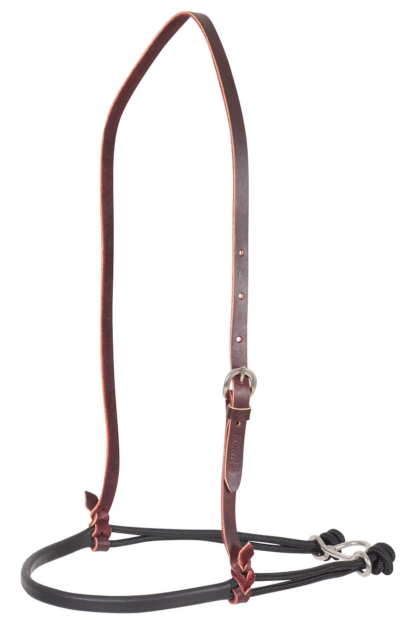 Nylon Double Rope Noseband with Shrink Tube Cover, Black by Martin ...