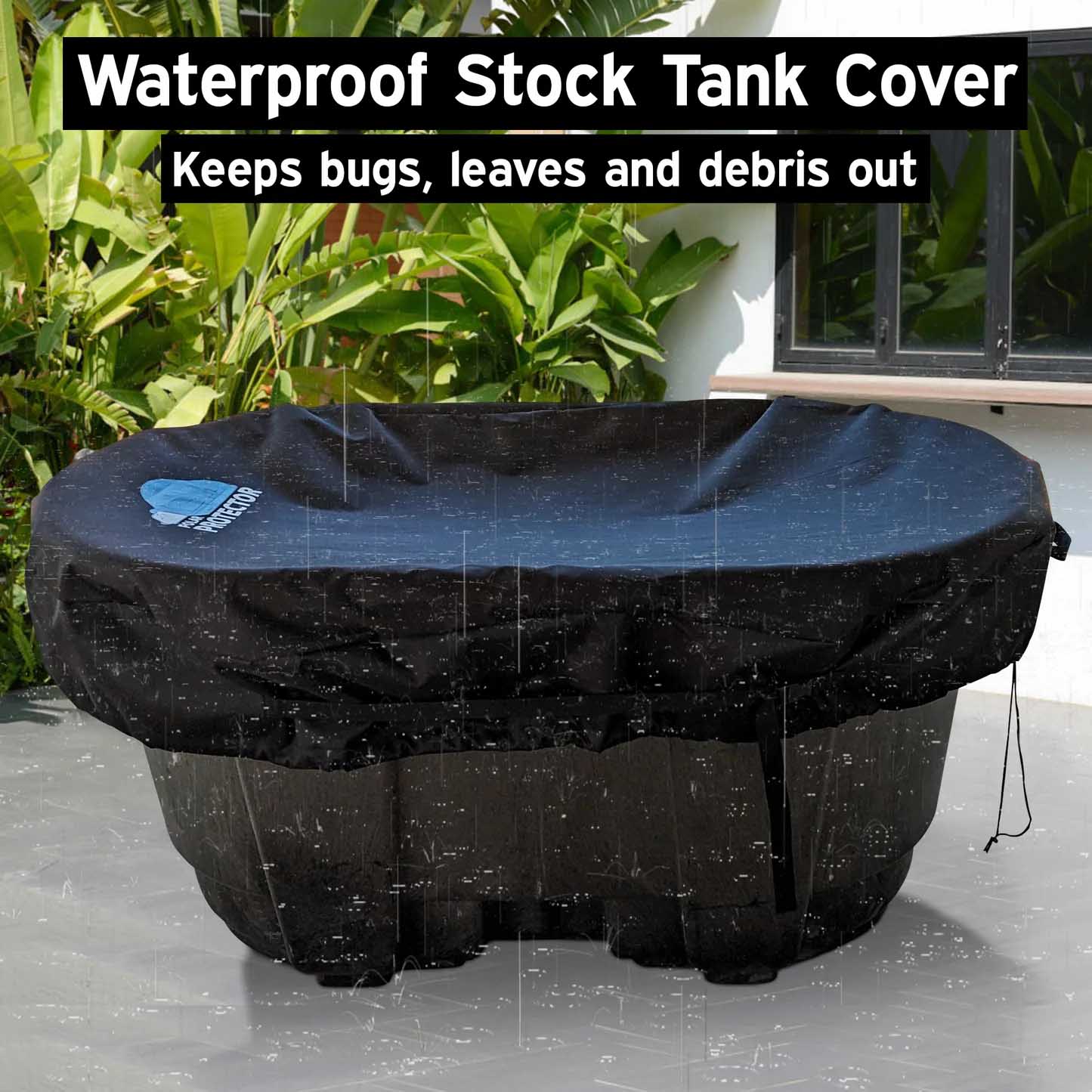 Oval Stock Tank Cover, Waterproof, Rip Proof, Tough Keeps Tanks Clean ...