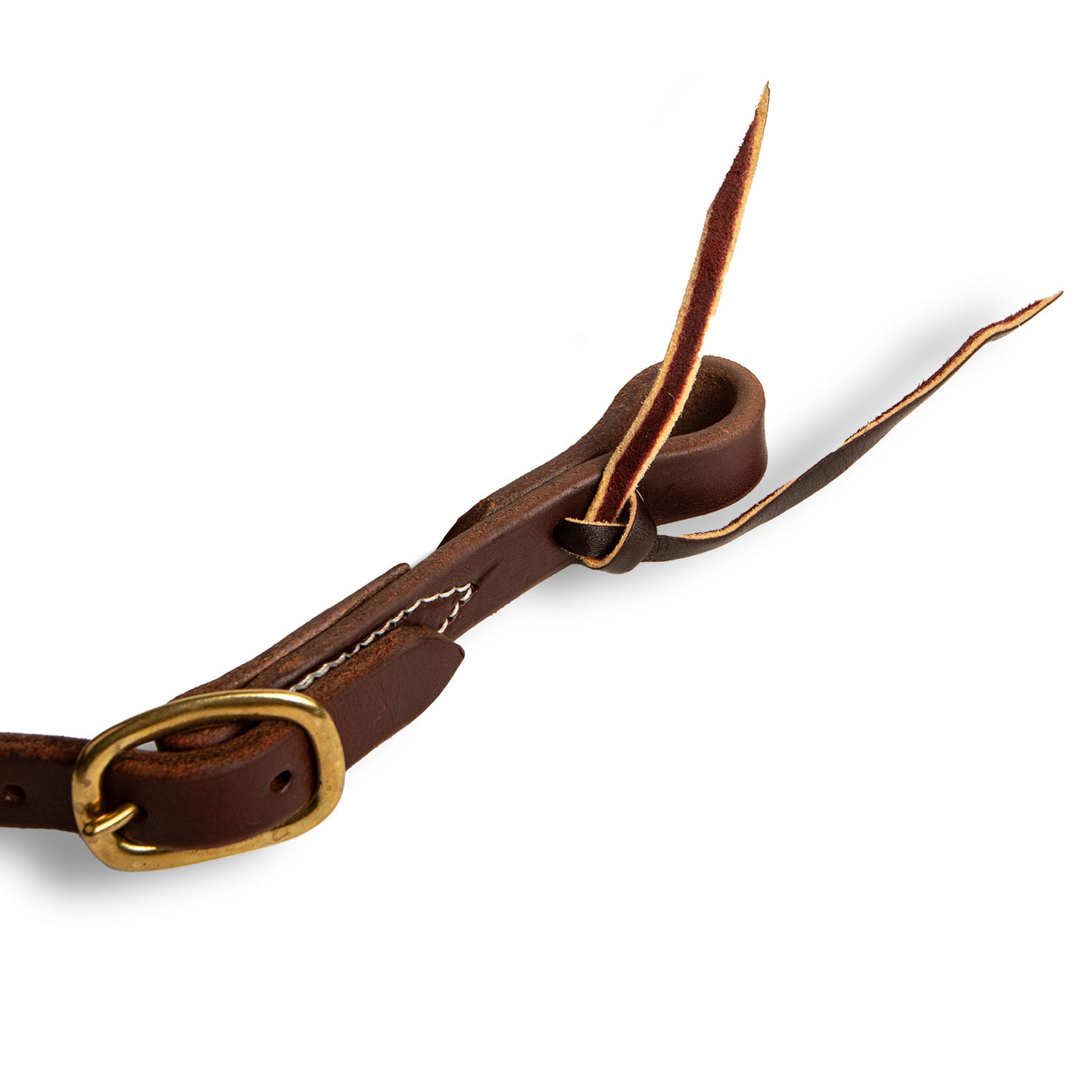 Premium Oiled Harness Leather 1" Wide Split Ear Headstall by Poplar ...