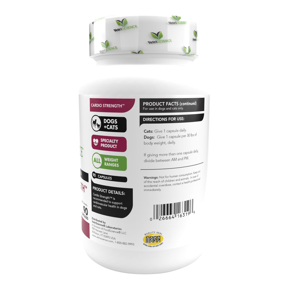 Cardio-Strength for Cats and Dogs - 90 Capsules for Heart Health - Jeffers